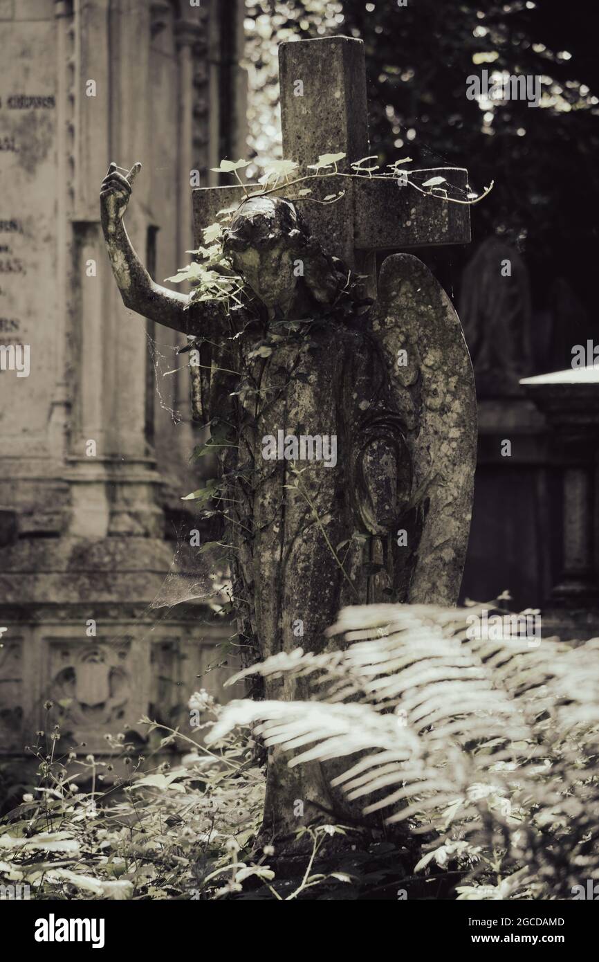 Old weathered headstone in hi-res stock photography and images - Alamy