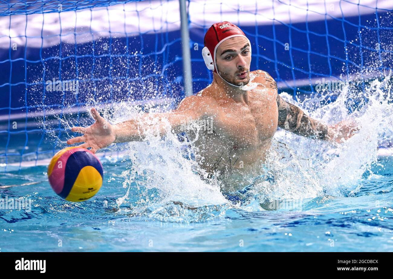 Tokyo, Japan. 8th Aug, 2021. Goalkeeper of Team Greece Emmanouil ...