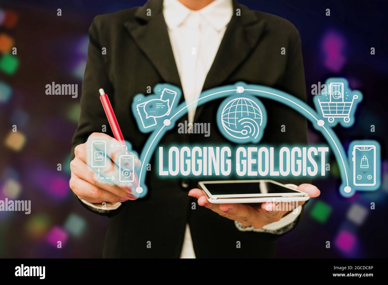 Conceptual caption Logging Geologist. Business approach Layout and ...