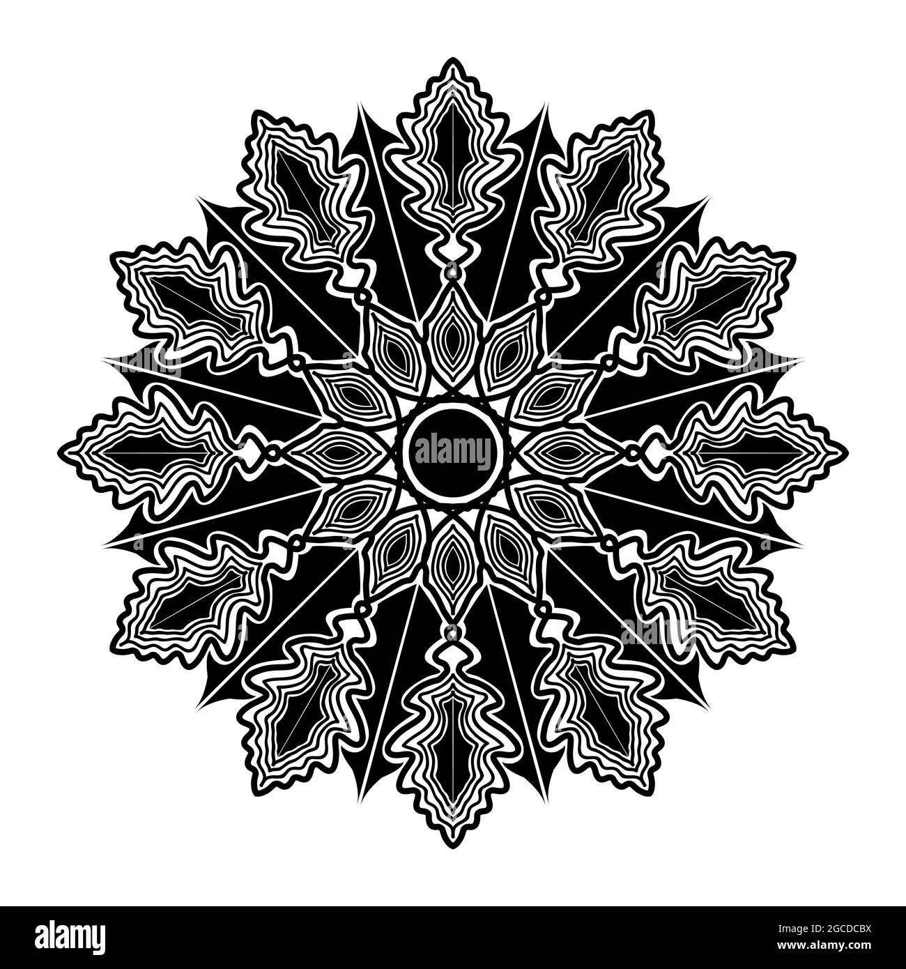 simplicity line art floral mandala design of design element for ...