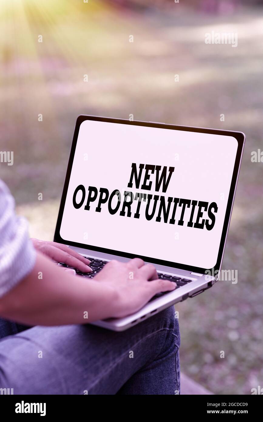 Conceptual caption New Opportunities. Business concept situation that ...