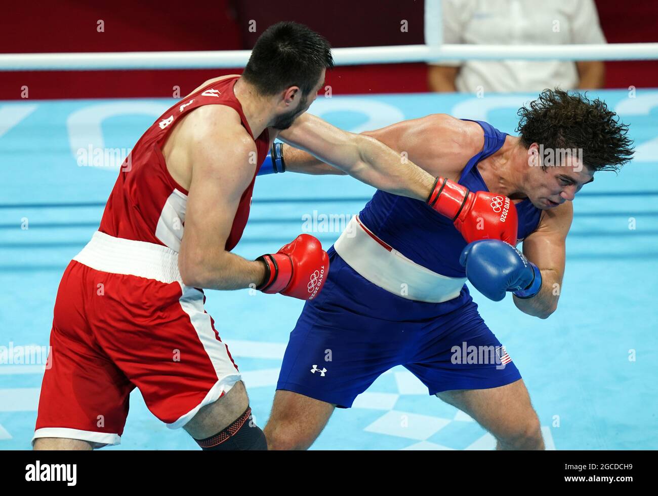 Bakhodir Jalolov of Uzbekistan during the Men's Super Heavy (+91kg ...
