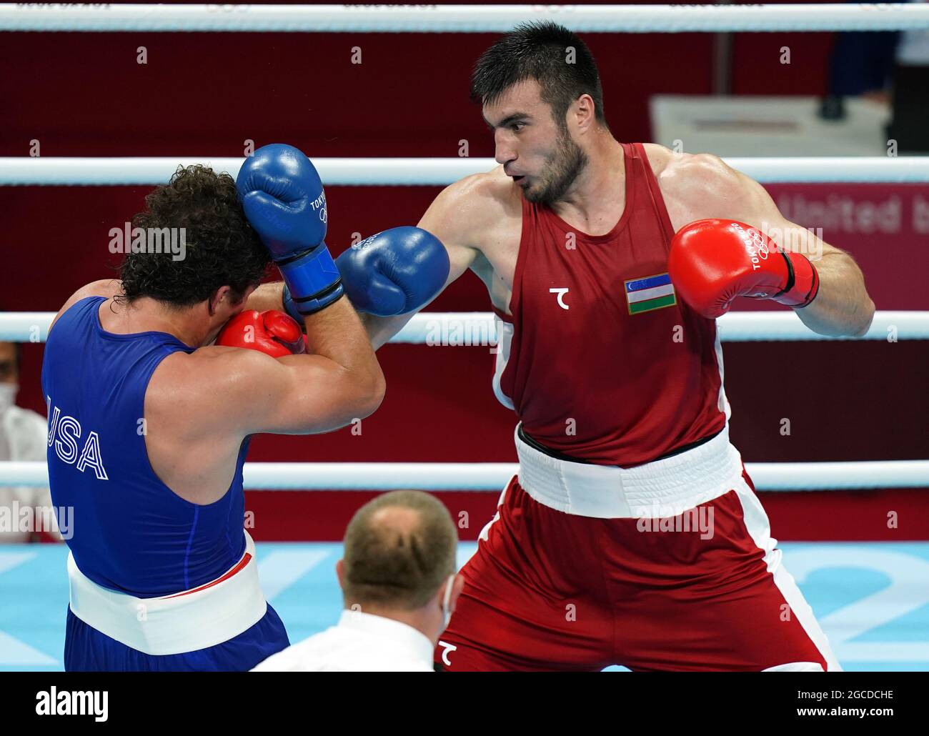 Bakhodir Jalolov of Uzbekistan during the Men's Super Heavy (+91kg ...