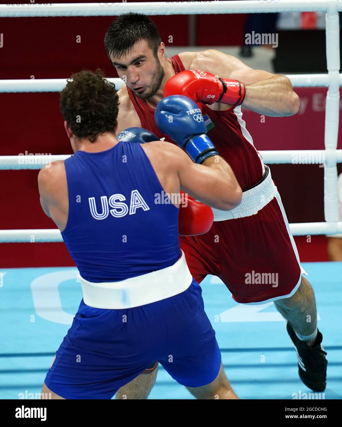 Bakhodir Jalolov of Uzbekistan during the Men's Super Heavy (+91kg ...
