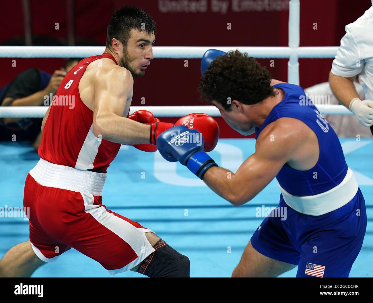 Bakhodir Jalolov of Uzbekistan during the Men's Super Heavy (+91kg ...