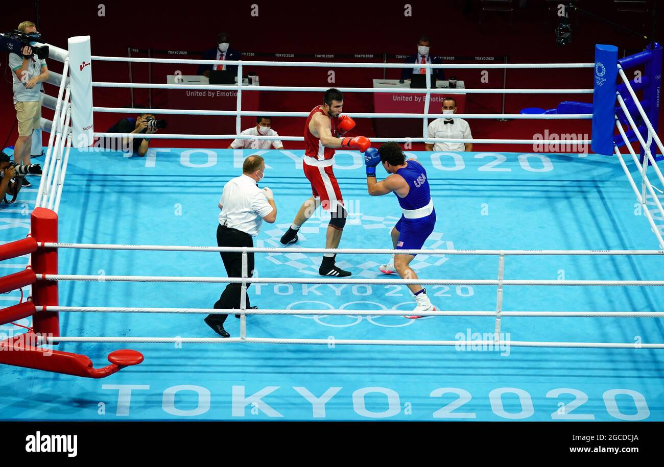 Bakhodir Jalolov of Uzbekistan the Men's Super Heavy (+91kg) Final Bout ...