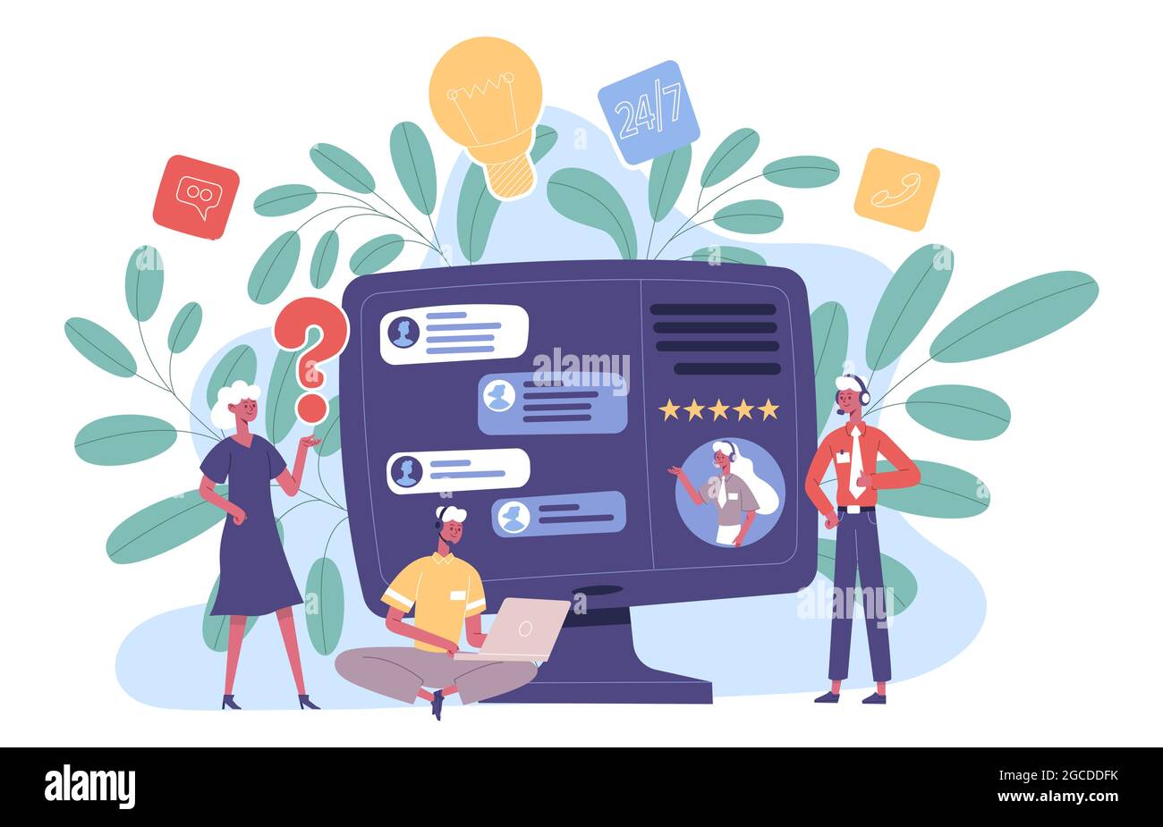 Agent helping Stock Vector Images - Alamy