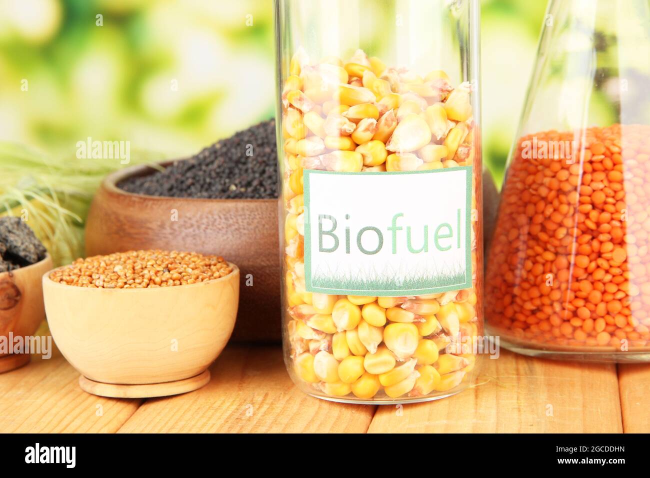 Conceptual photo of bio fuel. On bright background Stock Photo - Alamy
