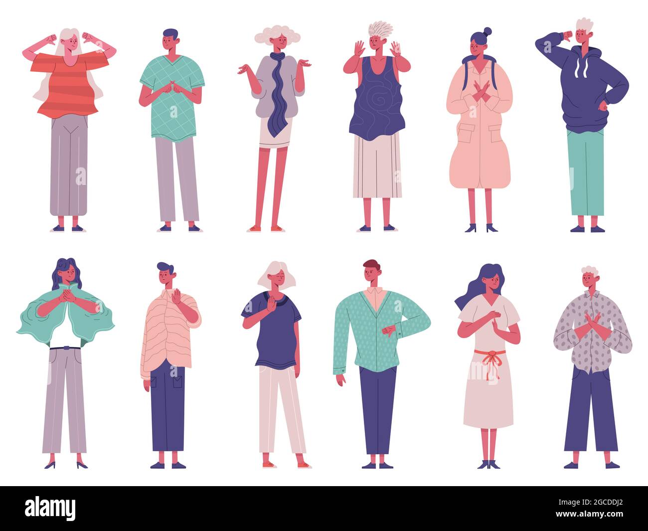 Disagree people negative rejection gesture signs expressions. Sign ...