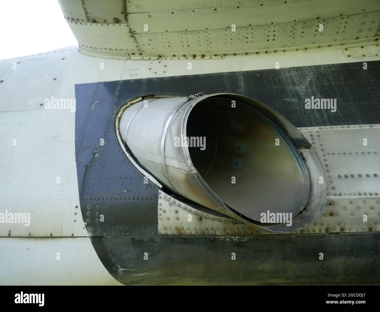 Old abandoned passenger plane. There is a broken plane in the wasteland ...