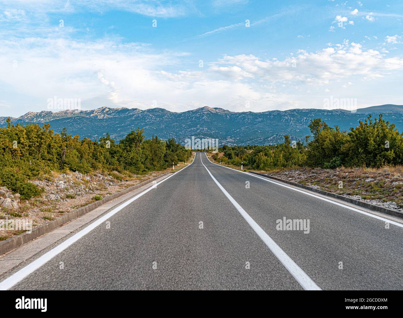 Scenic road. Road is surrounded by a magnificent natural landscape ...
