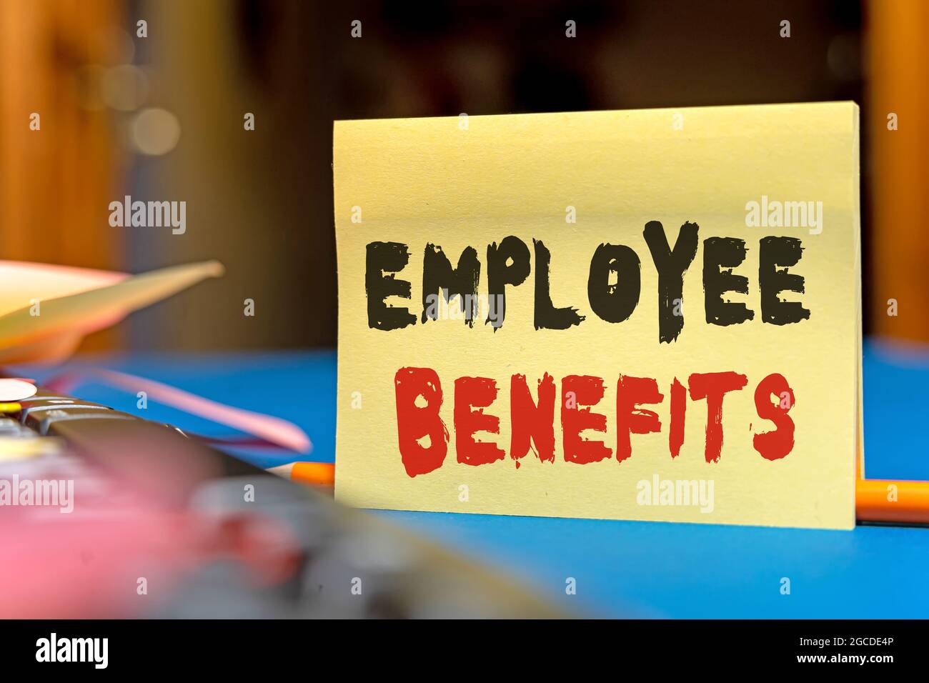 Text sign showing Employee Benefits. Word Written on payments made to ...