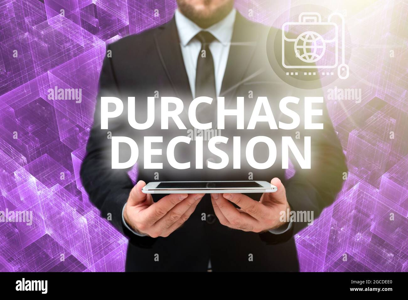 Writing displaying text Purchase Decision. Conceptual photo process ...