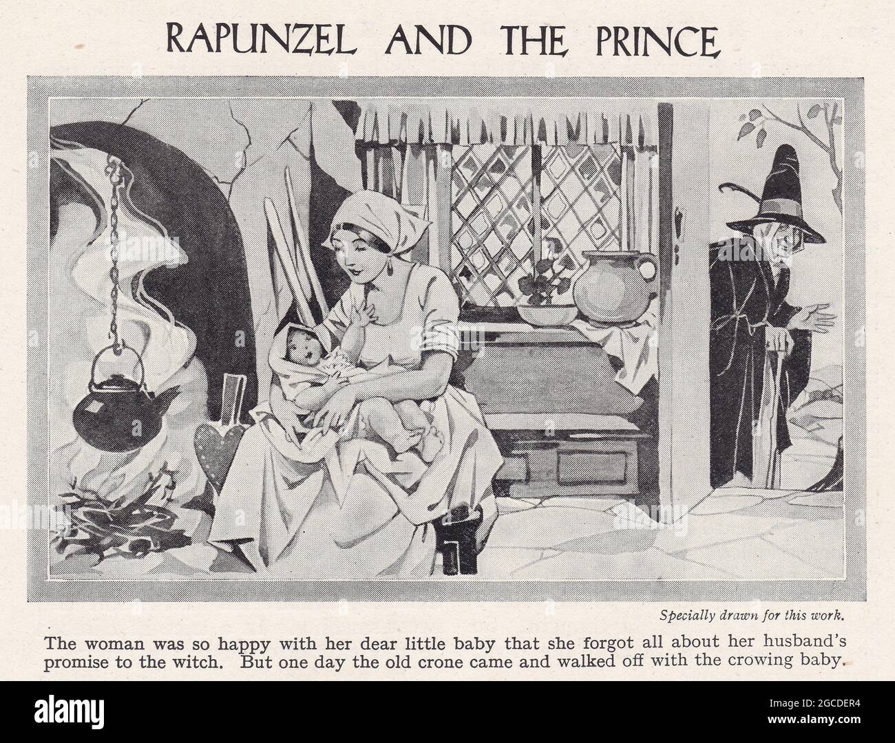 Vintage illustration of Rapunzel Stock Photo - Alamy