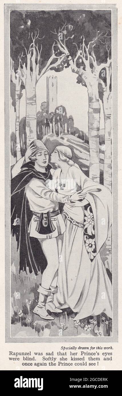 Vintage illustration of Rapunzel Stock Photo - Alamy