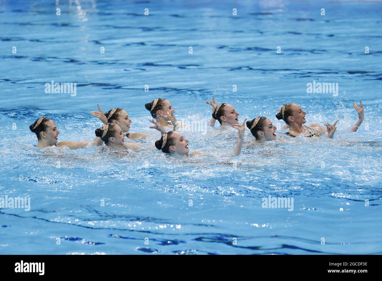 Team Ukraine Bronze Medal during the Olympic Games Tokyo 2020, Swimming ...