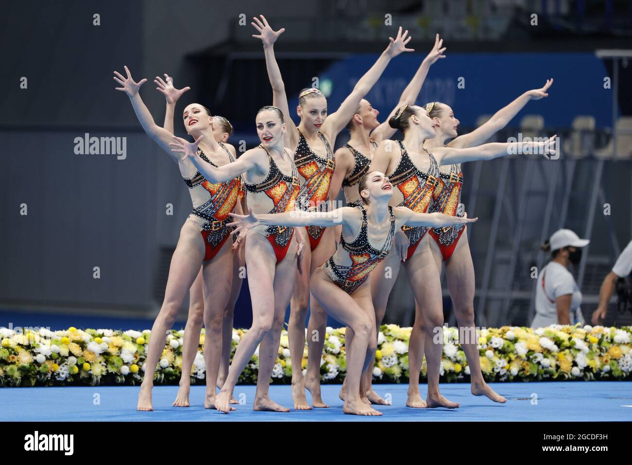 Team Ukraine Bronze Medal during the Olympic Games Tokyo 2020, Swimming ...