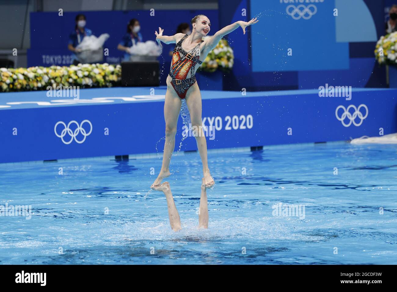 Team Ukraine Bronze Medal during the Olympic Games Tokyo 2020, Swimming ...