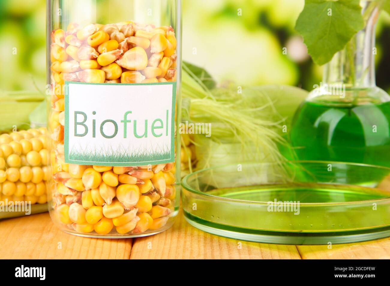 Conceptual photo of bio fuel. On bright background Stock Photo - Alamy