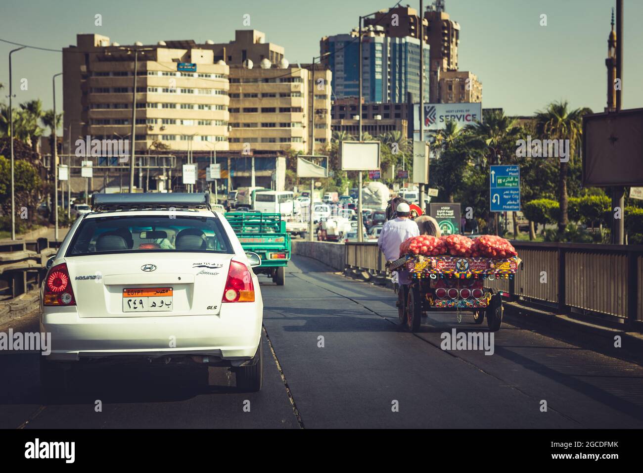 Busy streets of Cairo Egypt Stock Photo - Alamy