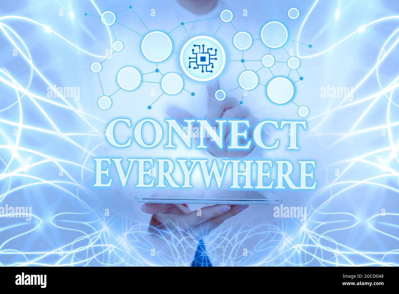 Text sign showing Connect Everywhere. Internet Concept channel of ...