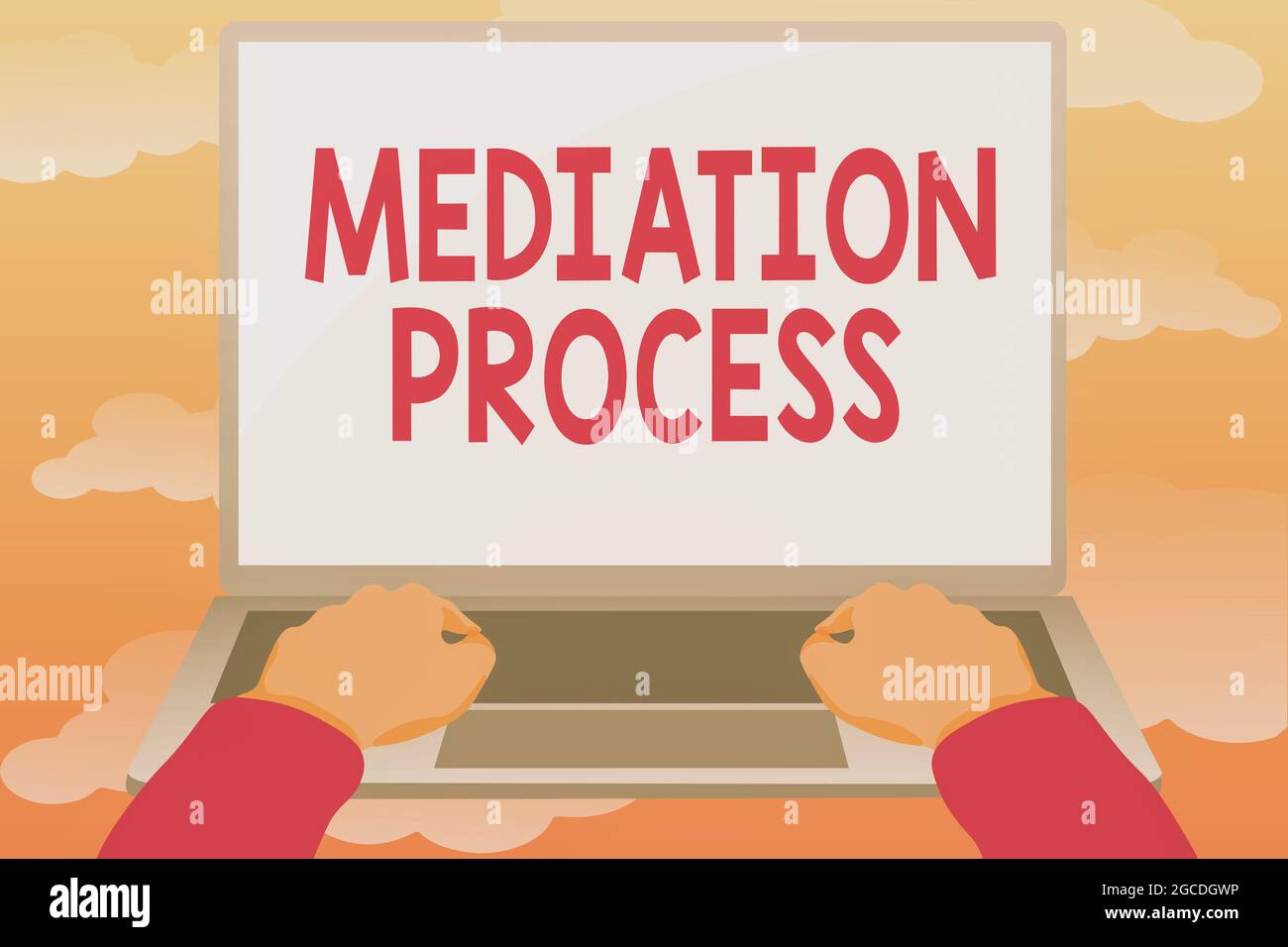 Text sign showing Mediation Process. Concept meaning informal and ...