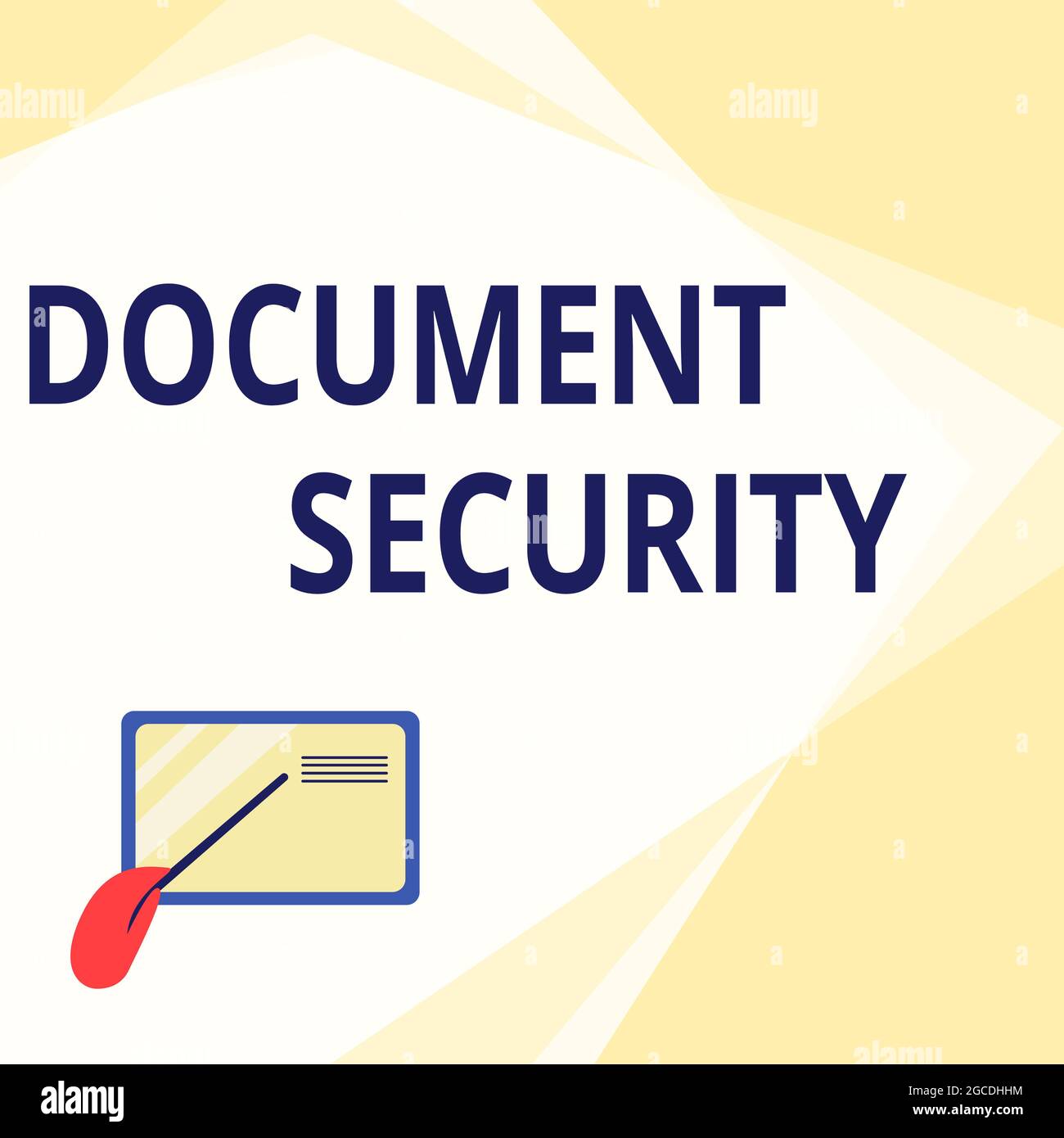 Hand writing sign Document Security. Conceptual photo means in which ...
