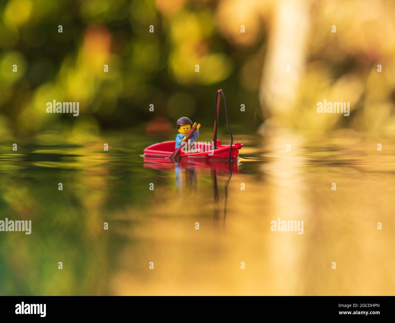 Lego minifigure relaxing on the boat Stock Photo - Alamy