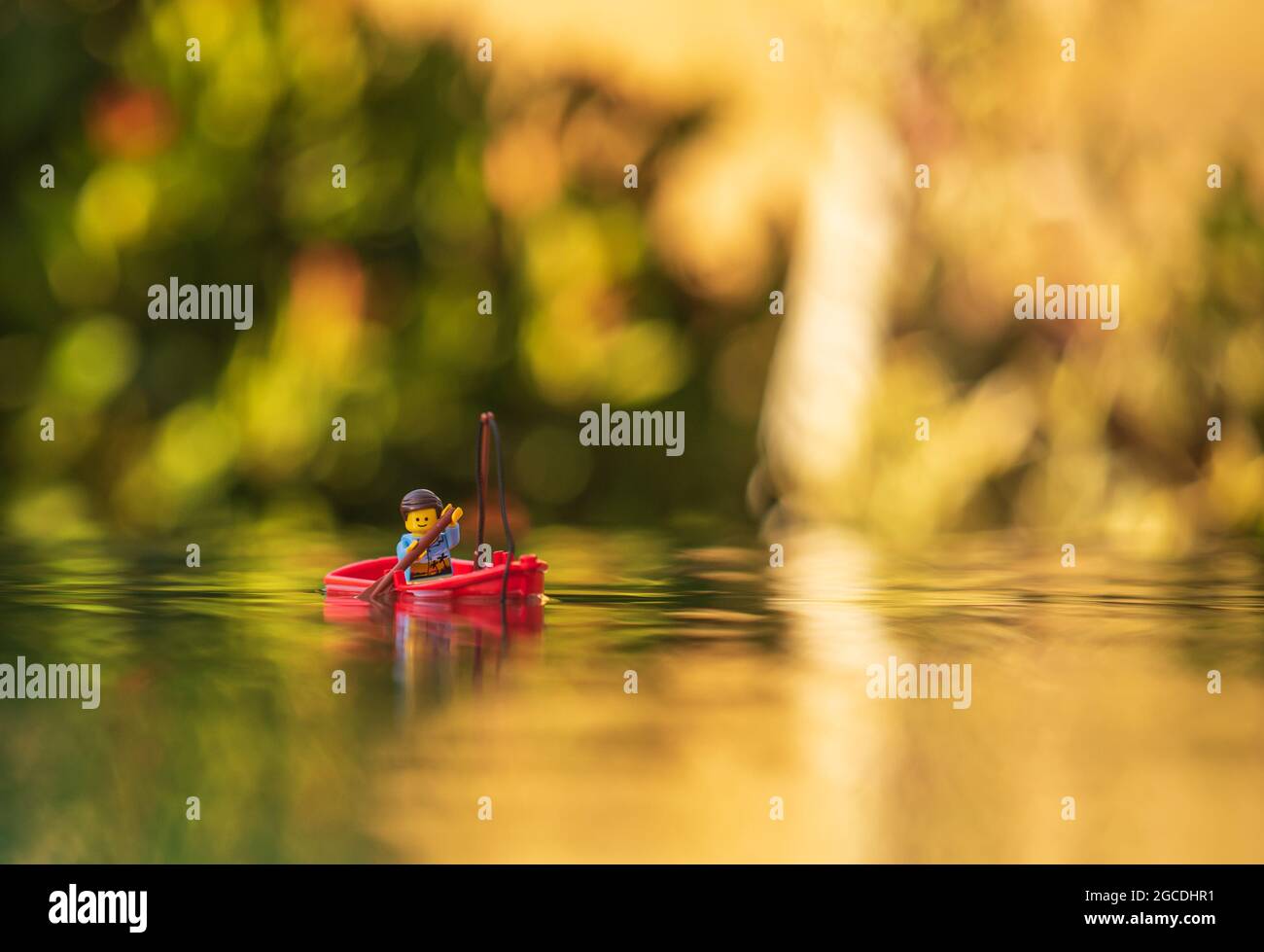 Lego minifigure relaxing on the boat Stock Photo - Alamy