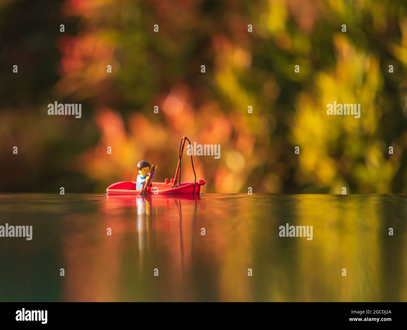 Lego minifigure relaxing on the boat Stock Photo - Alamy