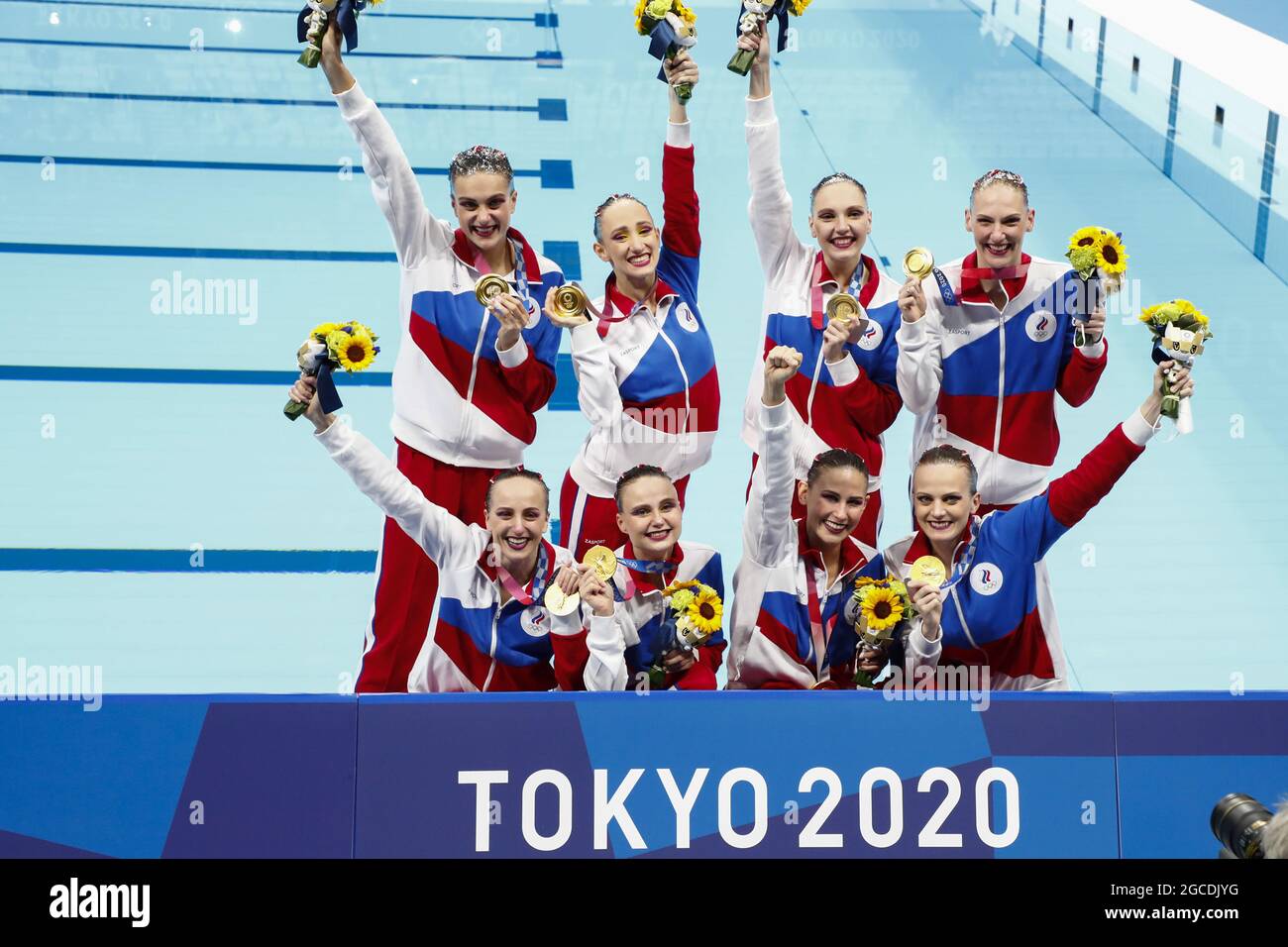 Team ROC Gold Medal during the Olympic Games Tokyo 2020, Swimming ...