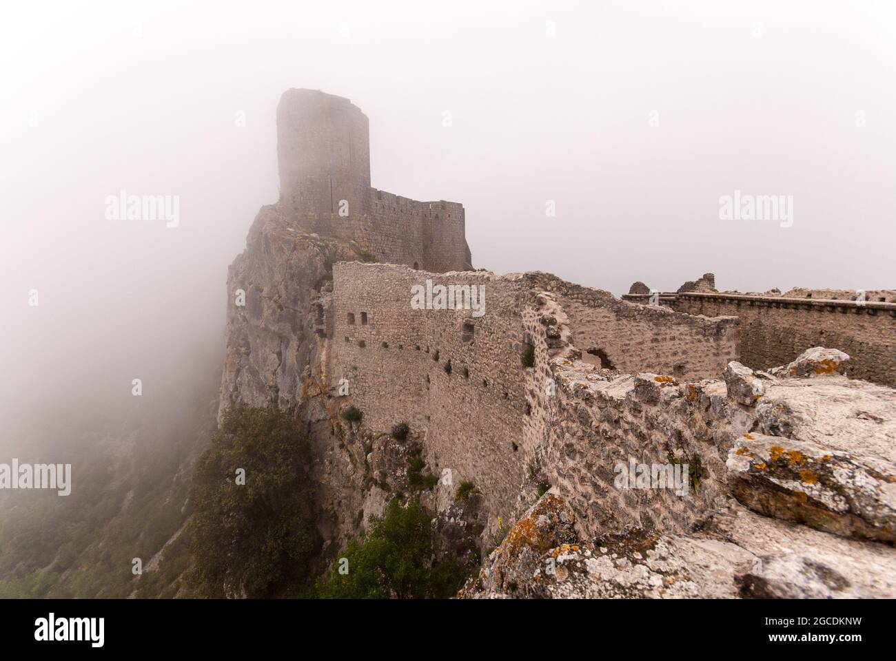 Peyrepertuse castle, one of the famous Cathar castles in Southern ...