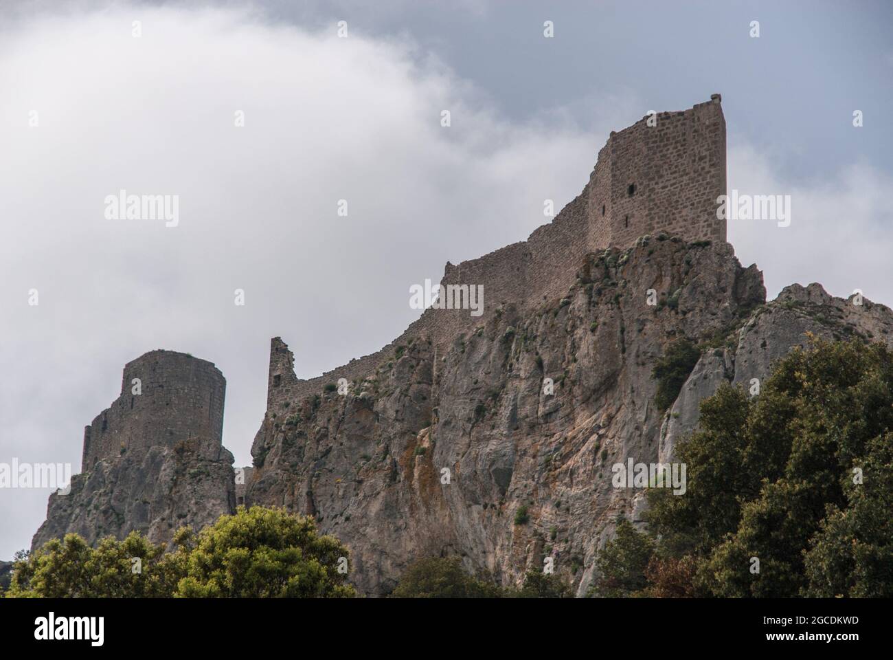 Peyrepertuse castle, one of the famous Cathar castles in Southern ...