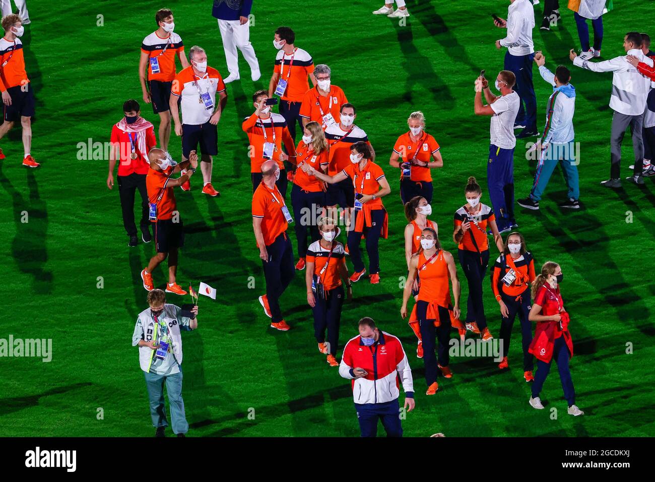 TOKYO, JAPAN - AUGUST 8: The Dutch team including athlete Nouchka ...