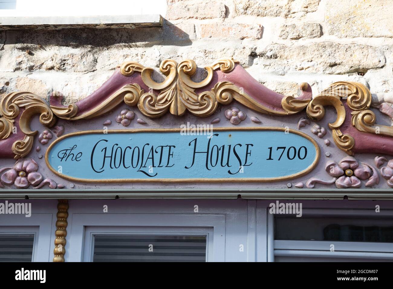 The chocolate house 1700 in Penzance, Cornwall, UK Stock Photo - Alamy