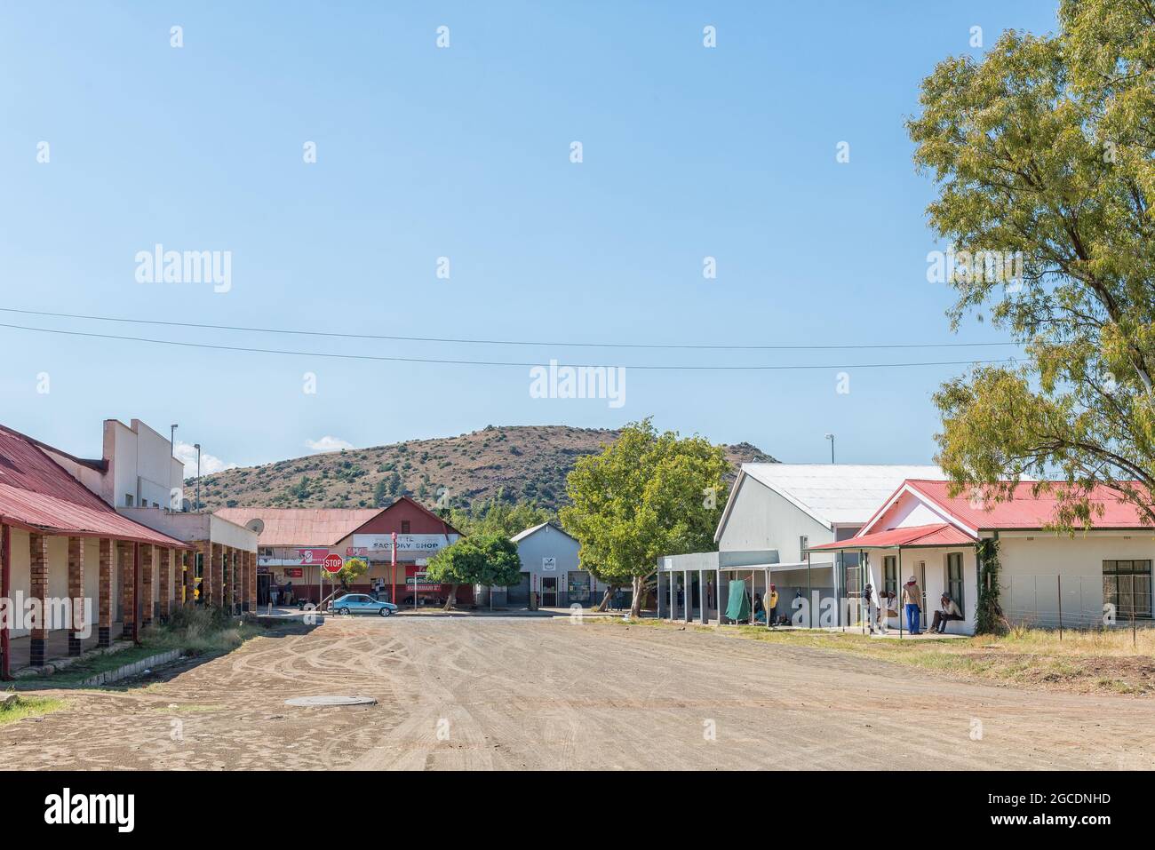 SMITHFIELD, SOUTH AFRICA - APRIL 23, 2021: A street scene, with ...