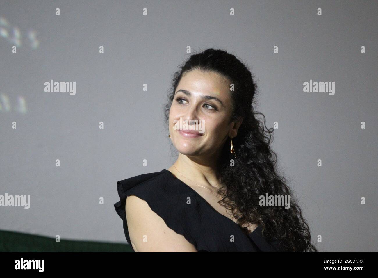 Caserta, Italy. 07th Aug, 2021. The cast of 'PICCIRIDDA' guest at the ...