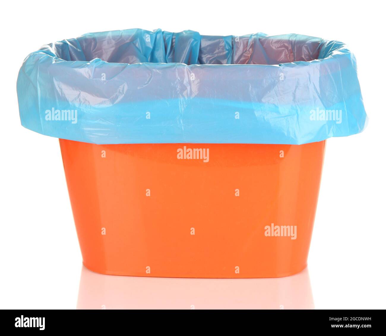 Empty bin isolated on white Stock Photo - Alamy
