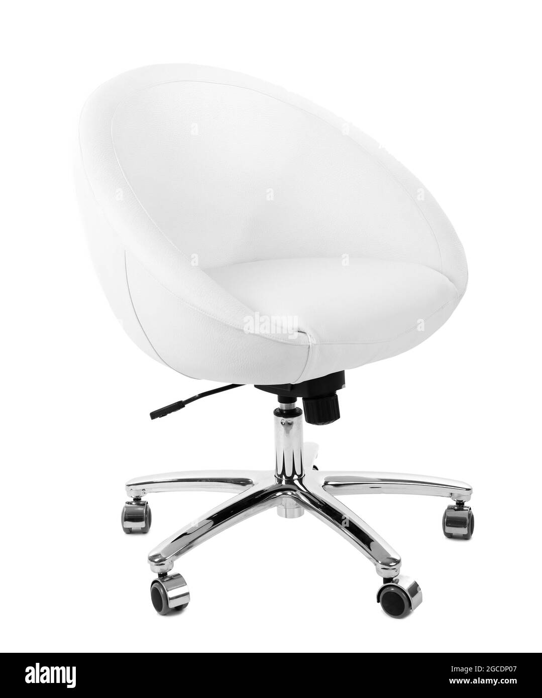 White chair isolated on white Stock Photo - Alamy