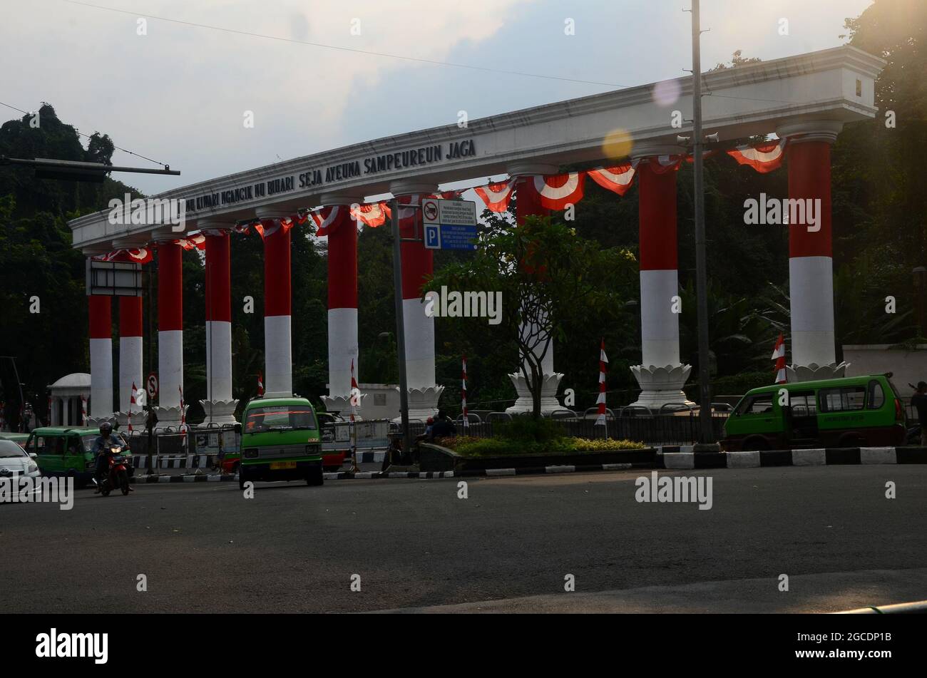 Bogor, Indonesia. 08th Aug, 2021. 'Lawang salapan' adjacent to the ...
