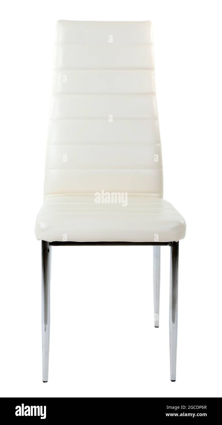 White chair isolated on white Stock Photo - Alamy