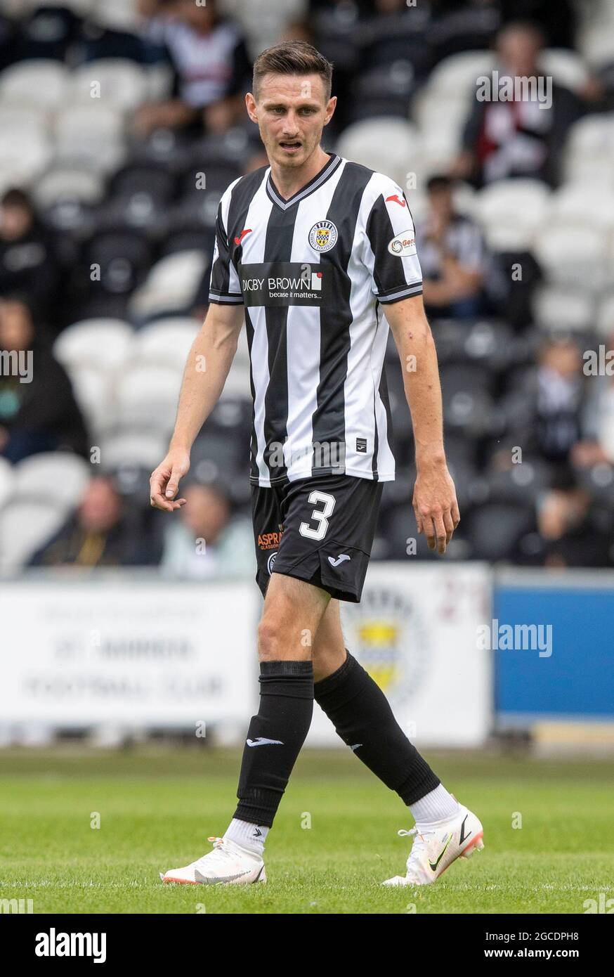 St Mirren's Scott Tanser during the cinch Premiership match at The ...