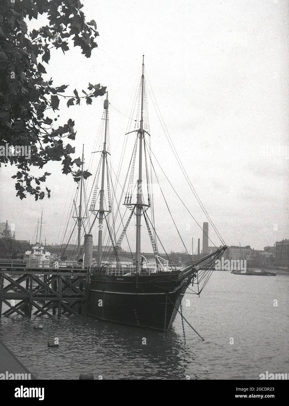 1950s, historical view of the famous barque-rigged sailing ship, 'RRS ...