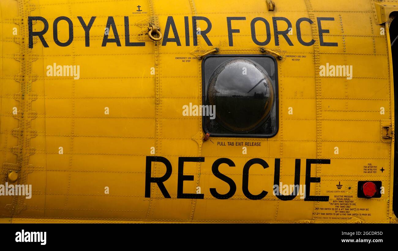 RAF Westland Sea King Search and Rescue helicopter owned and operated by Historic Helicopter ...