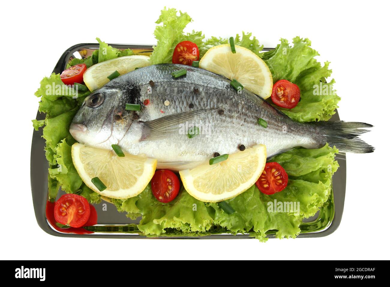 Dorado fish isolated on white Stock Photo - Alamy
