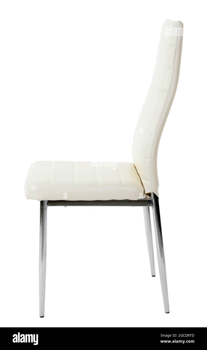White chair isolated on white Stock Photo - Alamy
