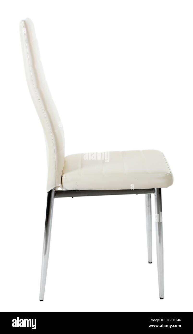 White chair isolated on white Stock Photo - Alamy