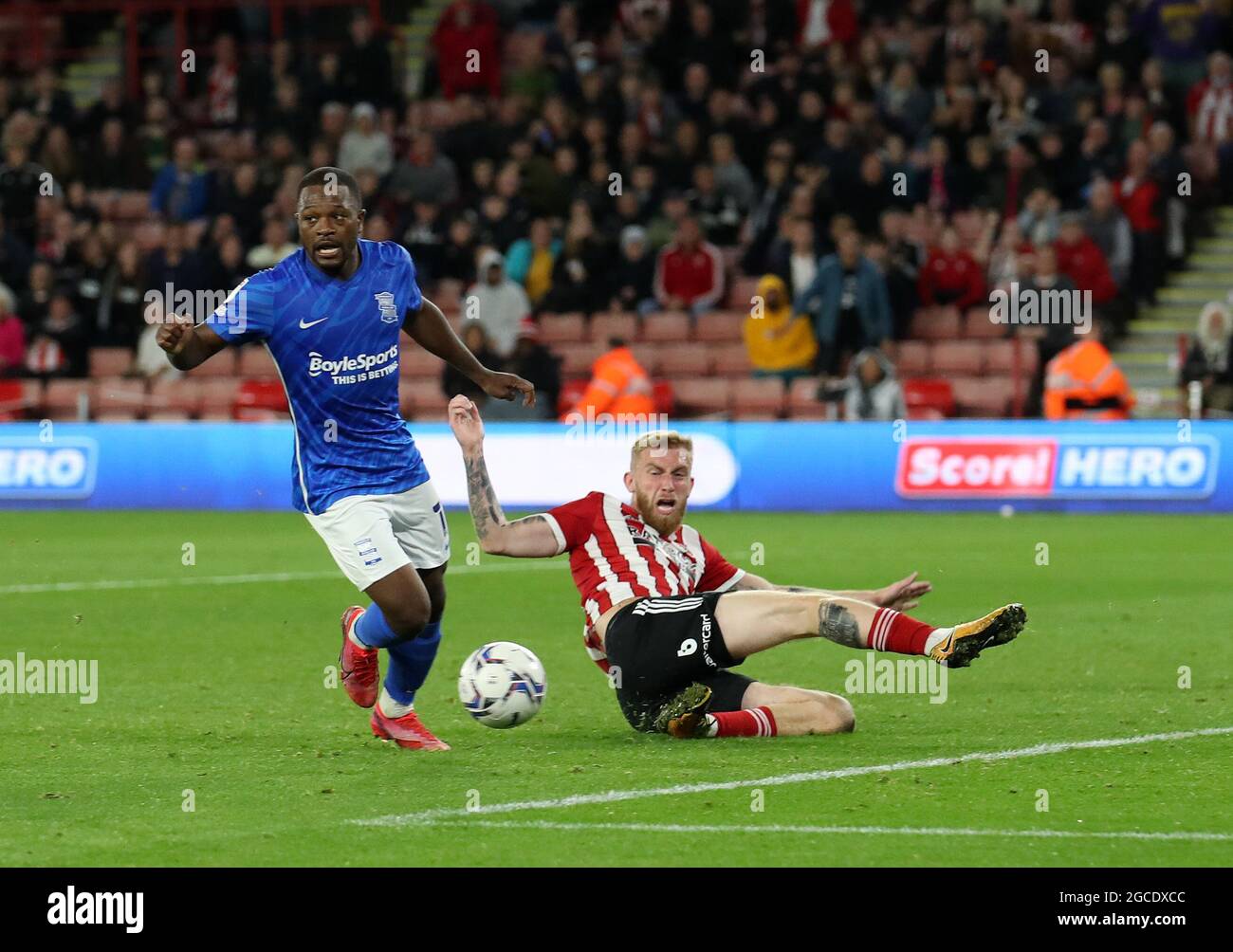 Sheffield, England, 7th August 2021. Oli McBurnie of Sheffield Utd ...