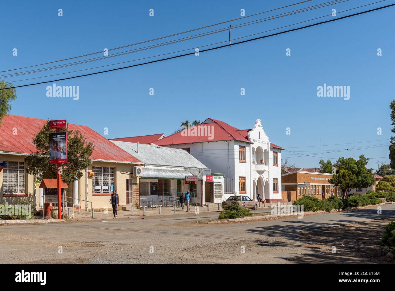 ROUXVILLE, SOUTH AFRICA - APRIL 23, 2021: A street scene, with ...