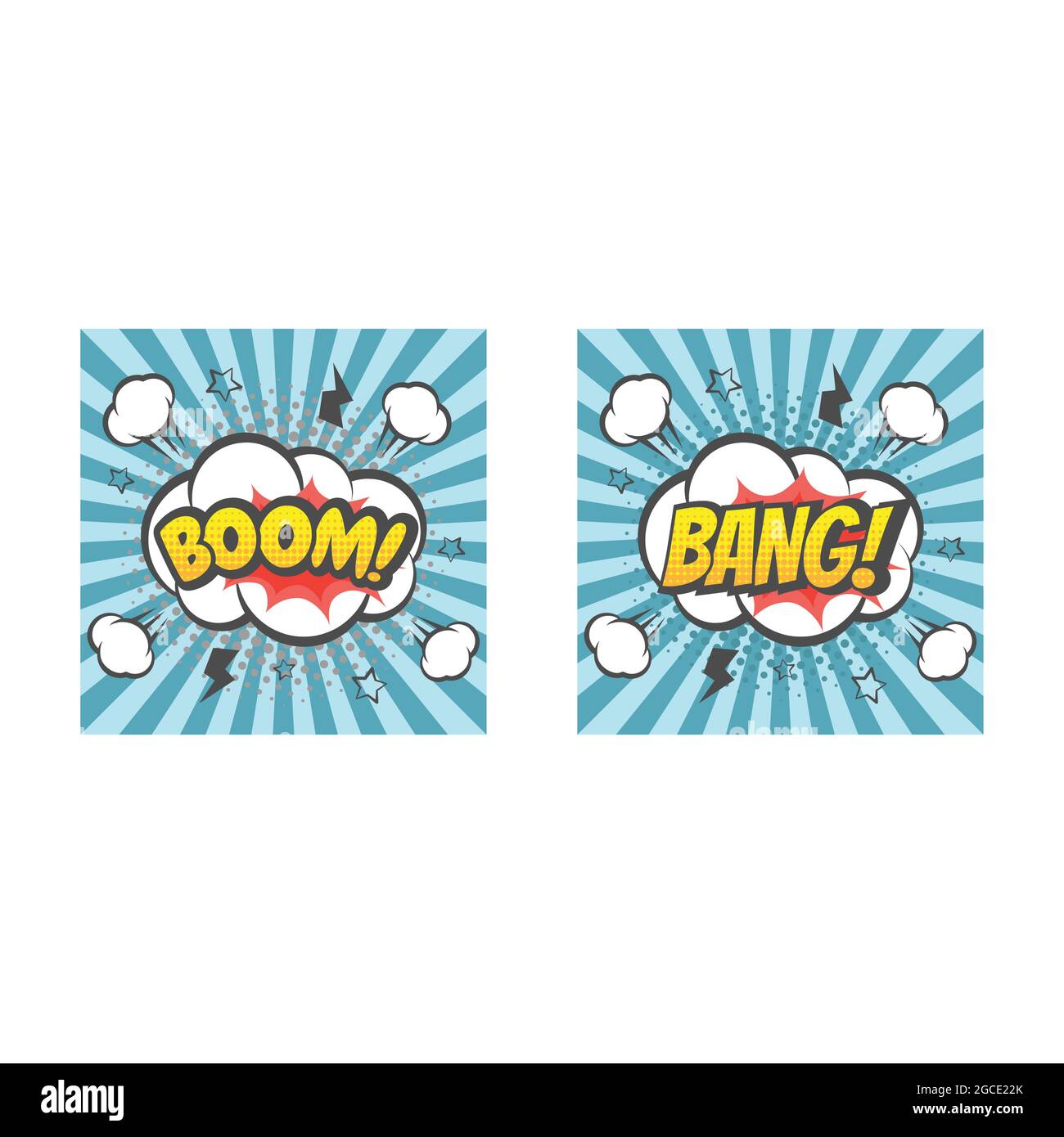 Cartoon boom vector vectors hi-res stock photography and images - Alamy